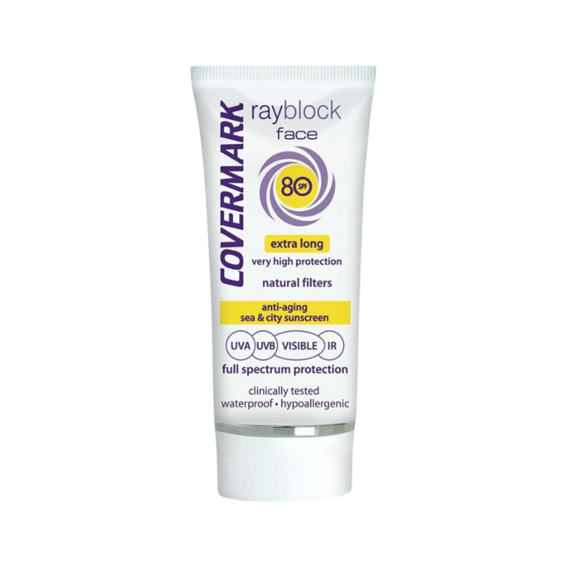 Covermark Rayblock Face es el Protector Facial que dura 6 horas
